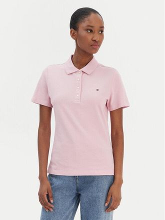 Tommy Hilfiger Poloshirt 1985 WW0WW43225 Rosa Slim Fit