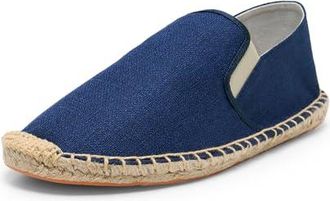 Alexis Leroy Espadrilles en Lin Bout Décontractée Plat pour Homme Bleu Languette Carrée 45 EU