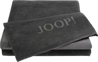 Joop Uni Doubleface Wohndecke anthrazit-Schiefer, 150x200 cm