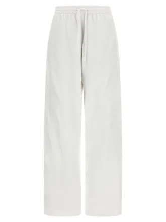 Balenciaga Cursive-Embroidered Reversible Joggers - Cream