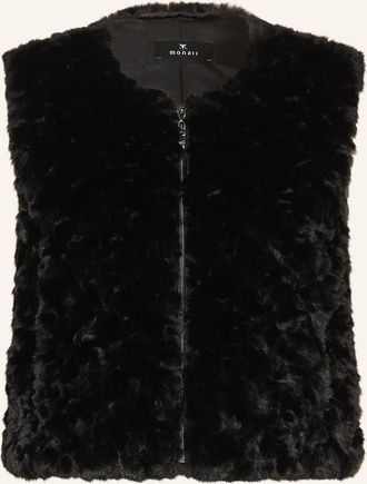 Monari Monari Kunstfell-Weste schwarz