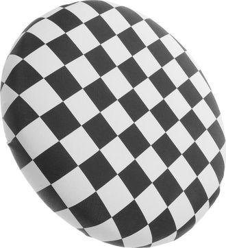 Angoily Runder Barhocker Ersatzsitz PU Sitzfl&auml;che 29cm Durchmesser Schwarz Wei&szlig; Lederoptik Sitzpolster f&uuml;r Bar K&uuml;che Esszimmer Feiern