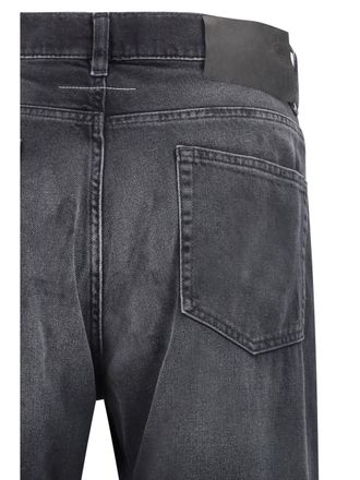 Maison Margiela Faded Cotton Straight-Leg Jeans - Black