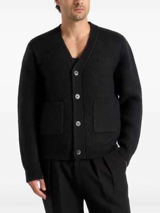 Mani&egrave;re De Voir KW002 Cardigan aus Wollstrick - Schwarz