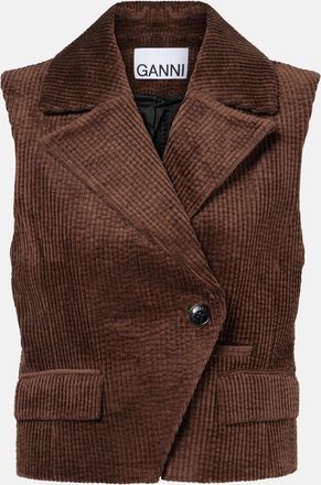 Ganni Weste aus Baumwoll-Cord