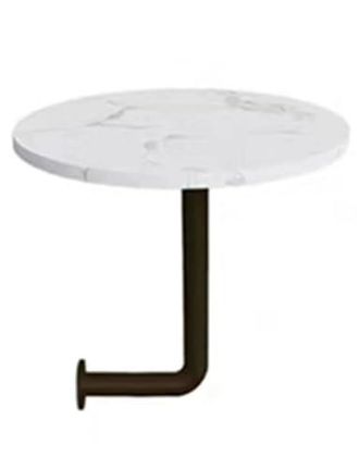 Generic DRFGHK Table de caf&eacute; ronde murale avec design moderne, texture marbr&eacute;e, petit comptoir pour magasin de th&eacute;, boulangerie, caf&eacute;, bureau mural tendance e