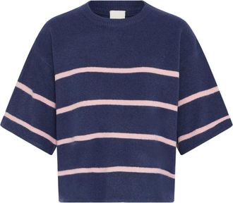 Ichi Ichi, Femme, Pulls, Bleu, Taille: 40 FR Pull en Tricot Bleu avec Zephyr