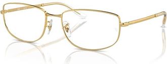 Ray-Ban Rb3732v Optics Arista Gold Fassung Klar Glas Polarisiert 54-18