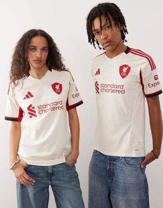 adidas adidas Football - Liverpool 25/26 - Maillot extérieur - Blanc et rouge