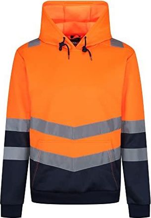 Regatta Professional Mens Hi-vis Overhead Hoodie Sweat à Capuche, Orange, XL Homme