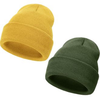 Dreshow Winter M&uuml;tze Damen Herren Unisex Strick Beanie - Weich Warme Slouchy M&uuml;tze 2 St&uuml;ck