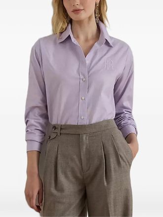 Lauren Ralph Lauren monogram buttoned shirt - Violett