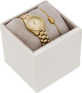 Michael Kors Uhr und Armband Set Michael Kors Lexington Set MK4992SET Goldfarben