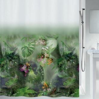 Spirella Rideau de Douche Polyester Jungle 180x200cm Vert