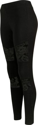 Urban Classics Damen Ladies Laces Inset Leggings, Schwarz (Black 00007), 3XL