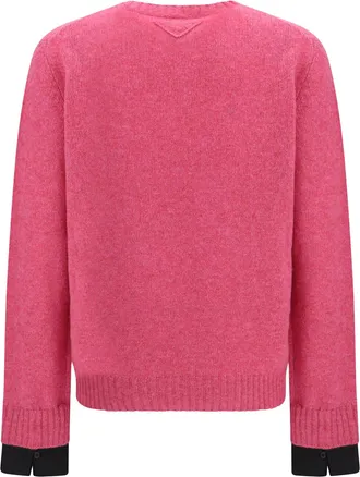 Prada Merino Wool Crewneck Sweater - Pink