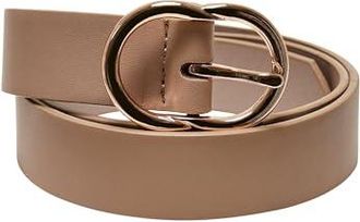 Urban Classics Petite Boucle de Ceinture, Beige/doré, XL Mixte