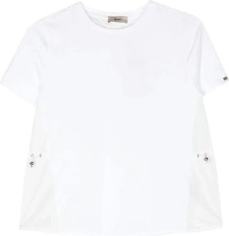 Herno Femme, Tops, Blanc, Taille: 42 FR T-shirt D&eacute;contract&eacute; en Coton