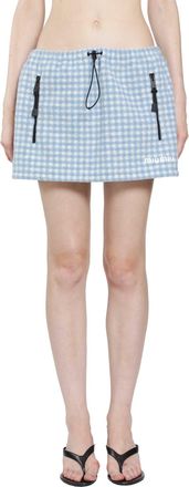 Miu Miu Vichy Fleece Mini Skirt