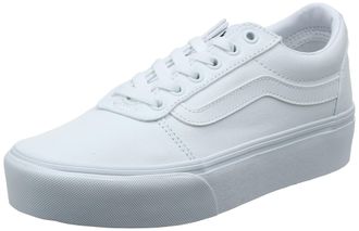 Vans Damen Ward Platform Sneaker, Wei&szlig; ((Canvas) White 0Rg), 34.5 EU, VN0A3TLC