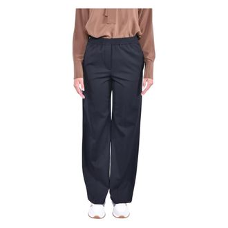 Max Mara Komfort Fit Wollgabardine Hose - - Trousers - Damen - Schwarzk - XS