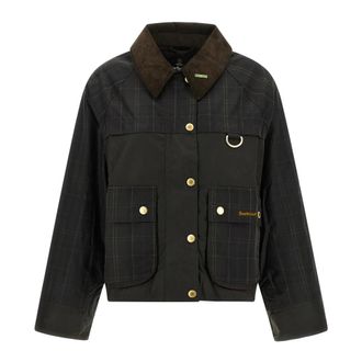 Barbour Tartan Spey Jacke - - Jackets - Damen - Gr&uuml;n - S