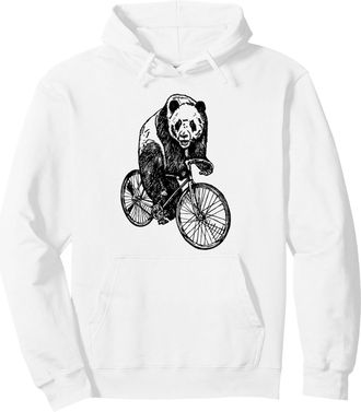 Seembo Panda Fahrrad Tier B&auml;r Radfahrer Biking Bike Pullover Hoodie