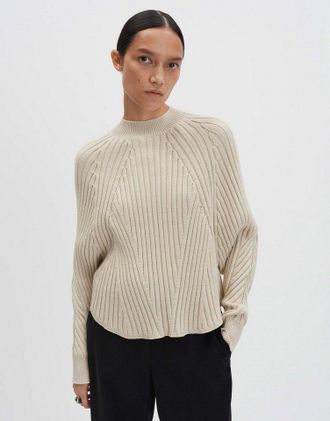 someday Strickpullover TOUANN Rippstrickpullover aus ECOVERO Viskose Mix lockere Passform, weicher Griff