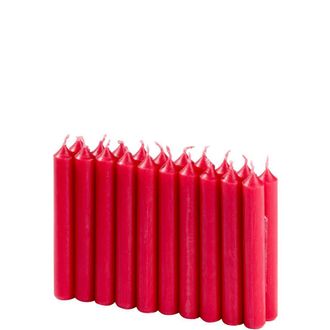 KCB 250 223-02 Christbaumkerzen, 9,6 cm, Ø 1,2 cm, rot (20er Pack)