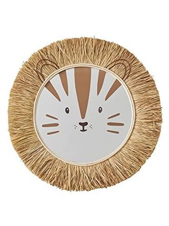 Vertbaudet Miroir XL Lion en rotin et Raphia Moka TU