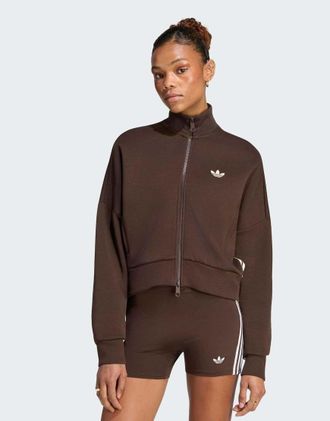 adidas Originals Spacer - Veste de surv&ecirc;tement - Blanc et marron