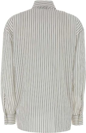 Pantaloni Torino Striped Shirt - White