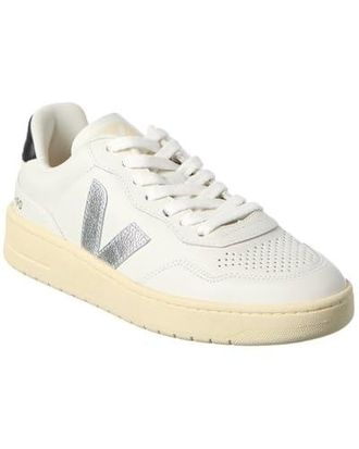 Veja Baskets V-90 pour femme, Blanc/argent&eacute;/noir, 41 EU