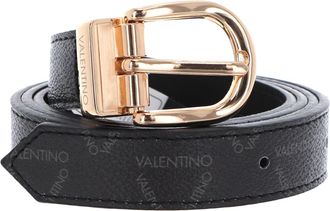 Valentino G&uuml;rtel Liuto Logo Belt W120 Ner/Mul/Oro schwarz k&uuml;rzbar