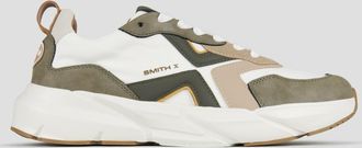 Alexander Smith Horizon Man in with with military green details in suede and nylon