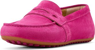 Ariat Womens Selene Driving Shoe in Hot Pink Suede, B Medium Width, Size 36.5, by Ariat