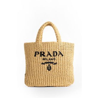 Prada Raffia Crochet Tote