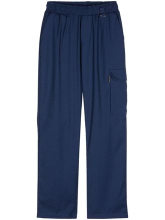 Family Fir$t Milano pantalon cargo à motif de chevrons - Bleu