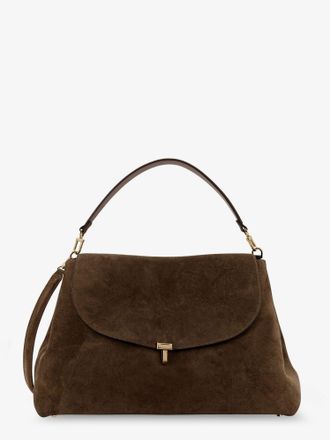 Toteme T-Lock suede shoulder bag - TOTEME - gender_Woman