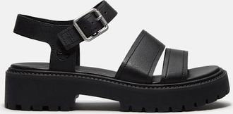 Timberland Stone Street Plateau-Sandale mit Fersenriemen f&uuml;r Damen in Schwarz, Damen, Schwarz, Gr&ouml;&szlig;e