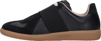 Maison Margiela Homme, Chaussures, Noir, Taille: 40 EU Baskets en daim et tissu