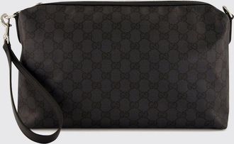 Gucci Pouch aus beschichteter Baumwolle mit GG-Monogramm und abnehmbarer Handschlaufe