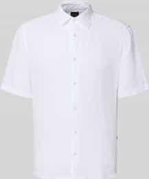 Boss Orange by Hugo Boss Regular Fit Leinenhemd mit kurzem Arm Modell RASH_2_M