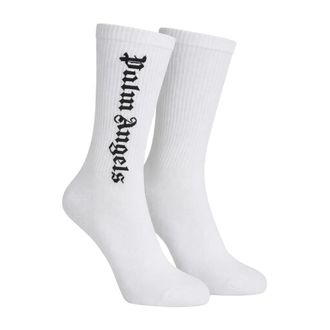 Palm Angels Homme, Sous-v&ecirc;tements, Blanc, Taille: M Classic Logo Socks
