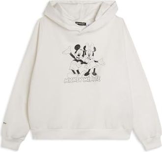 Freddy Sweat-shirt &agrave; capuche coupe confortable Mickey et Minnie, White, Medium
