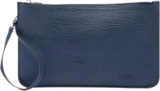 Louis Vuitton Pre-owned Pochette zipp&eacute;e en cuir Epi - Femme - Pre-owned - Bleu - Taille: ONE Size