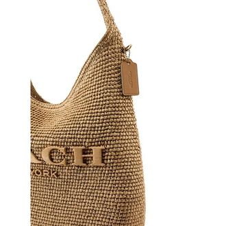 Coach Sac port&eacute; &eacute;paule en paille