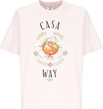 Casablanca t-shirt à imprimé graphique - Rose