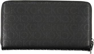Calvin Klein Monogram Coated Canvas Wallet - Black