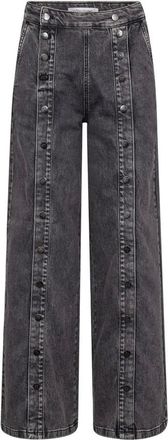 Co'Couture Femme, Pantalons, Gris, Taille: 44 FR Wide Pantalons